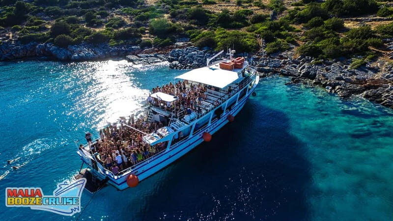 Malia: Booze Cruise Boat Party with Live Dj - Key Points