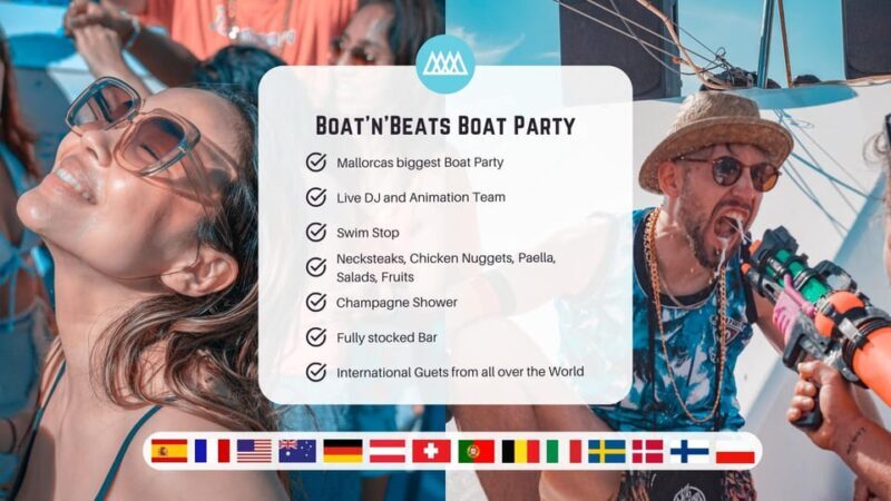 Mallorca: Boat Party with DJ, Buffet and Entertainment - Key Points