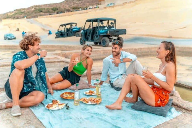 Malta: Sunset Gozo Buggy Tour with Blue lagoon Swimming Stop - Key Points