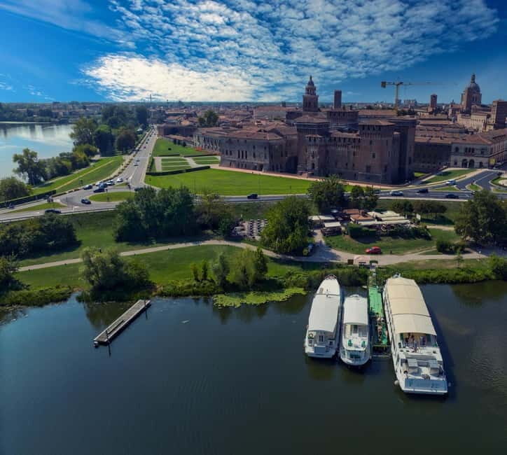 Mantua: Panoramic city navigation + protected oasis + guide on board - Frequently Asked Questions