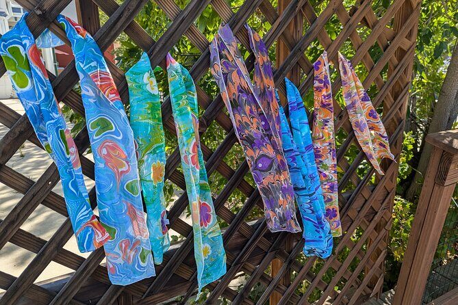 Marbled Silk Scarf, Trucker Hat, Sketchbook or 4 Pieces of Paper - Additional Practicalities