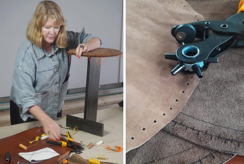 Matosinhos, Porto: Leather Side-Table Workshop - 11 Dec - An Authentic Workshop in a Cozy Porto Setting