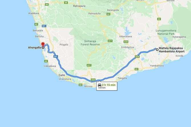 Mattala Airport (HRI) to Ahungalla City Private Transfer - Introduction
