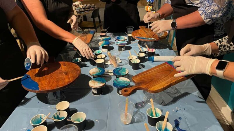 Melbourne: Resin Art Classes - Cheeseboard & Coasters - The Sum Up