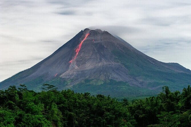 Merapi Lava Viewing at Night from the Safe Distance - The Journey to Merapi Volcano