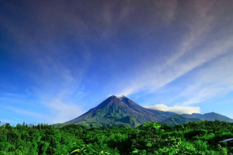 Merapi volcano sunrise with 4wd jeep and step on cold lava - The Sum Up