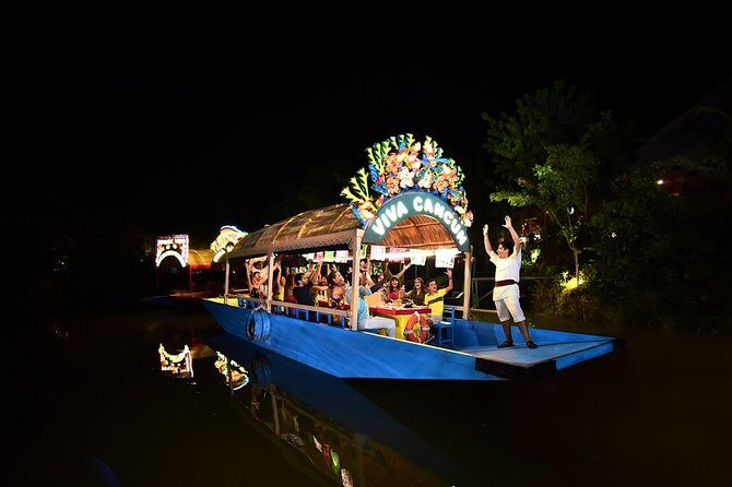 Mexican Night at Xoximilco! Round Transportation from Cancun - An Immersive Night on the Water: The Experience
