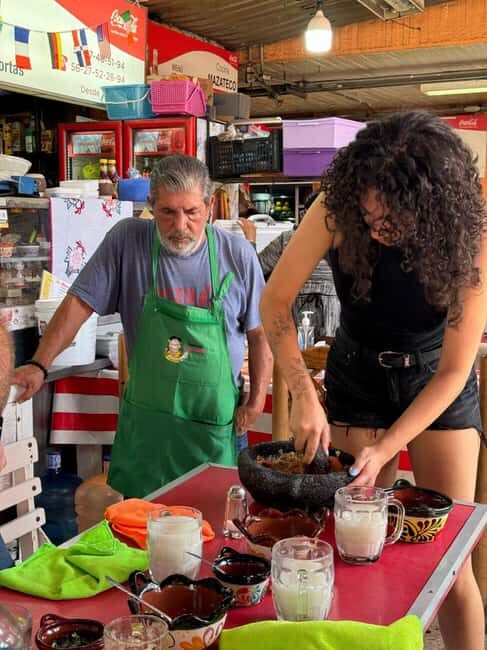Mexico City: Vegan & Veggie Market Tour with Cooking Lesson - The Interactive Part: Salsa or Huarache Making