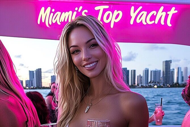 Miami's Top Yacht Party: Neon Nights with 3 Hr Open Bar Cruise - Key Points