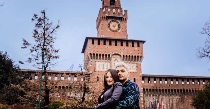 Milan: Professional Photoshoot Outside Sforza Castle - What the Experience Looks Like
