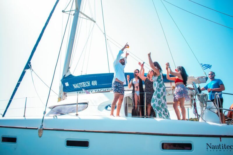 Milos: Full day Milos and Poliegos Catamaran Cruise - Key Points