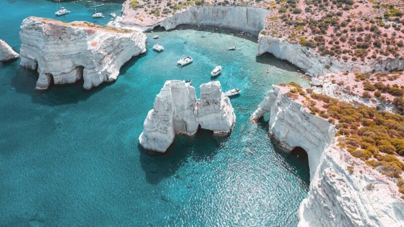 Milos : Round of Milos & Polyaigos Semi Private Sailing Tour - An Authentic Greek Island Adventure on the Water