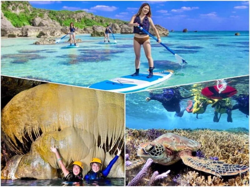 Miyako island: 3 sets! Snorkeling/Limestone Caving/Beach SUP - Key Points