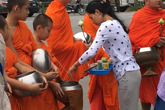 Morning Alms to monks, Doi Suthep temple, Hidden temple & Chiang Mai city views. - An Authentic Start: Alms Giving and Early Mornings