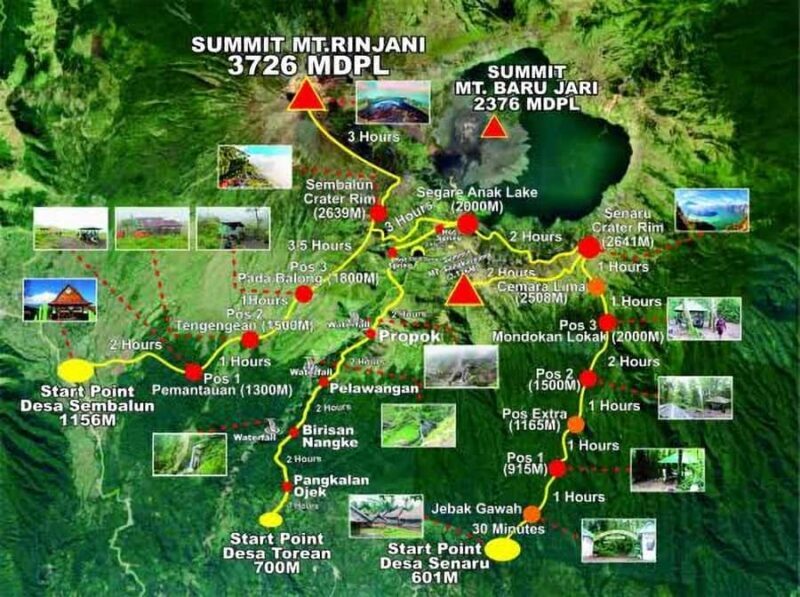 Mount rinjani summit 2 D/1 N tour - The Route and Itinerary: What You Can Expect