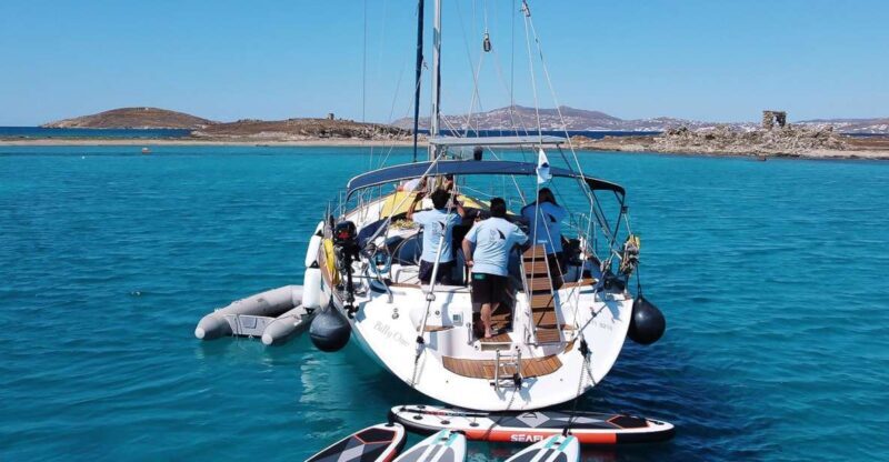Mykonos: Delos and Rhenia Cruise with Swim and Greek Meal - Key Points