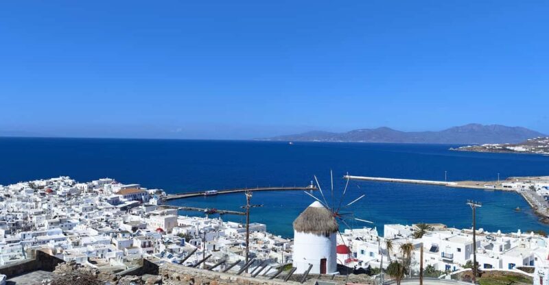 Mykonos Semi Private Bus Tour in English/Spanish - Key Points
