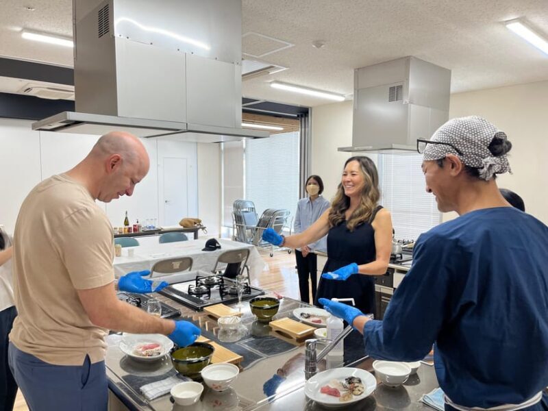 Naha Makishi Public Market : Sushi making experience - Sharing the Sushi and Connecting with Others