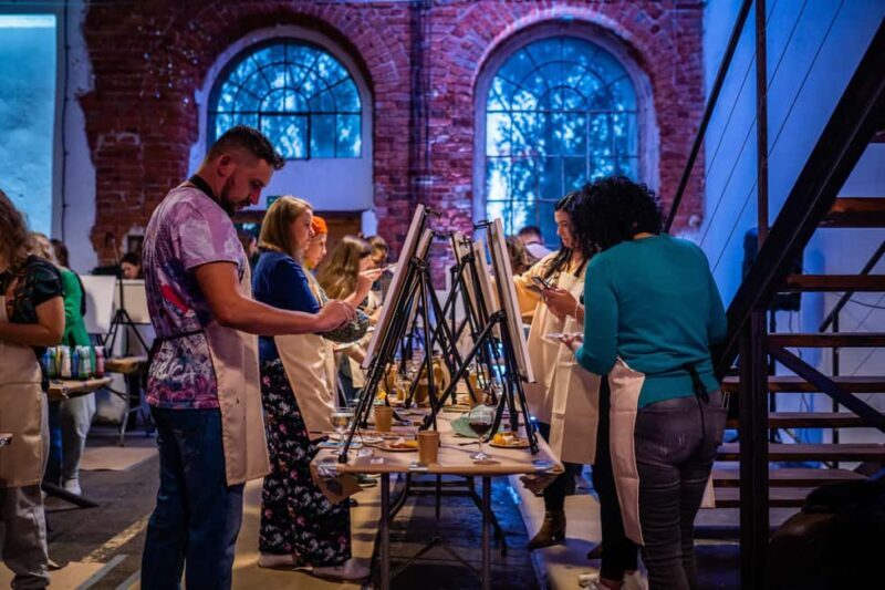 Neon Paint Painting and Wine in the Dark in Gdask! - Neon Paint Painting and Wine in the Dark in Gdansk: A Vibrant Night Out
