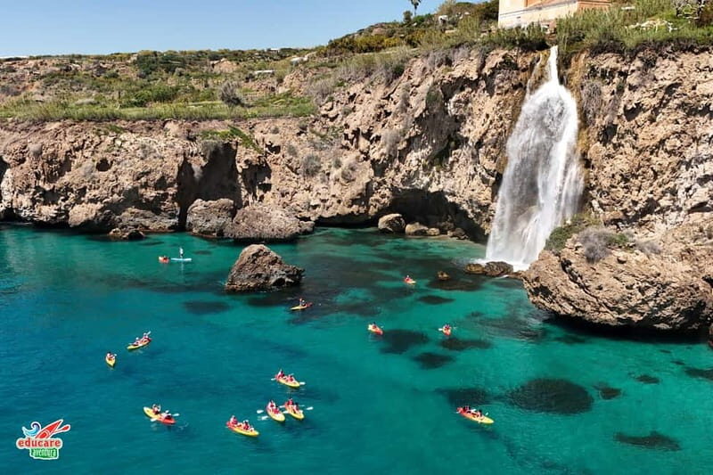Nerja: Self-Guided Kayak Tour. Maro Waterfall. Support boat for the route. - Key Points