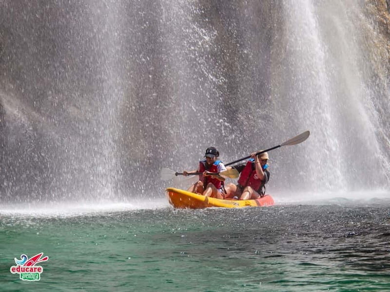Nerja: Self-Guided Kayak Tour. Maro Waterfall. Support boat for the route. - An Honest Look at the Experience