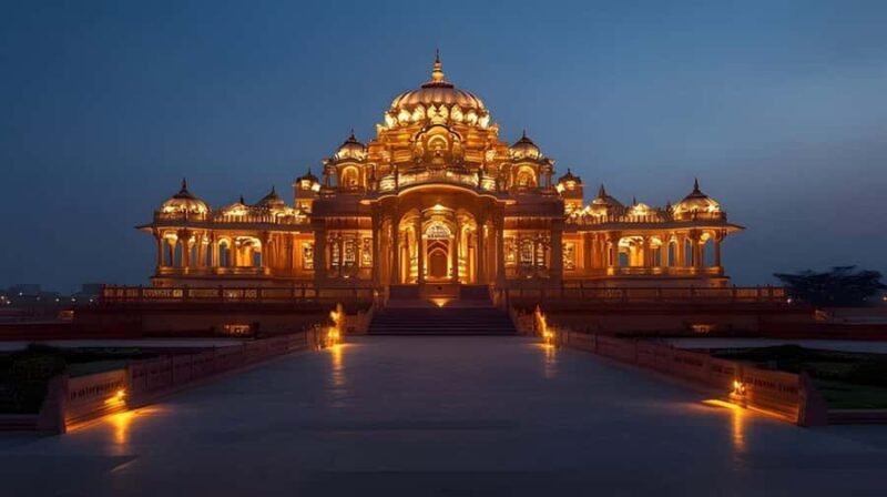 New Delhi: Akshardham Temple Tour + Water Light Show - FAQ