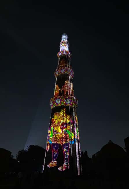 New Delhi: Private Tour of Qutub Minar Light and Sound Show - Key Points