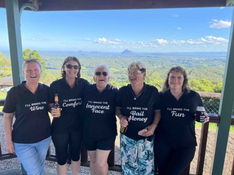 Noosa: Maleny & Montville Tour with Lunch & Wine Tasting - View of the Glass House Mountains