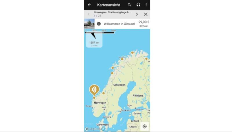 Norwegian Coastal Cities: Smartphone Audio Guide App - Navigating the Itinerary and Sights