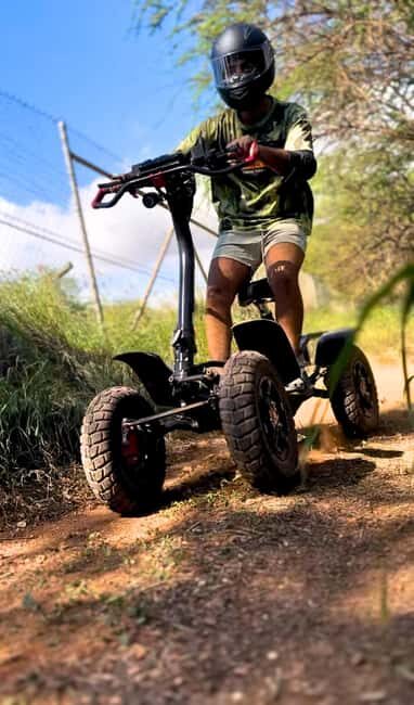 Oahu: Off road Stand-Up ATV and Sunset Snorkel Cruise - An Adventure on the Rugged Trails of Coral Crater