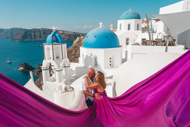 Oia Flying Dress Photoshoot Santorini - Practical Tips and Considerations