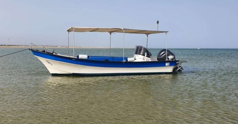 Olhão:5h ride 3 stops on the beaches and islands Ria Formosa - Key Points
