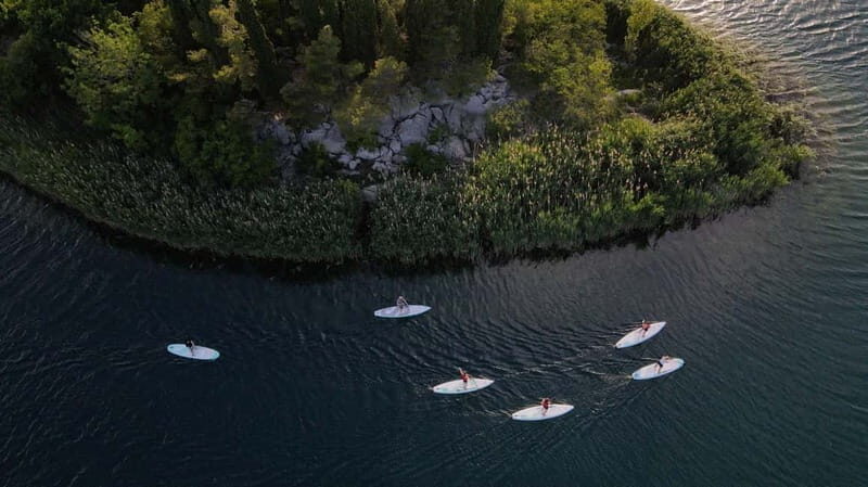 Omialj: Krk Bridge Electric SUP Tour - Discovering the Krk Bridge and Saint Marko Island by Electric SUP