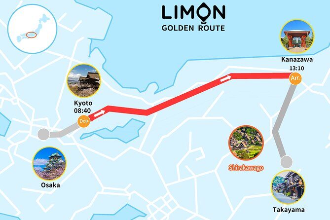 One Way Bus Kyoto to Kanazawa - Key Points