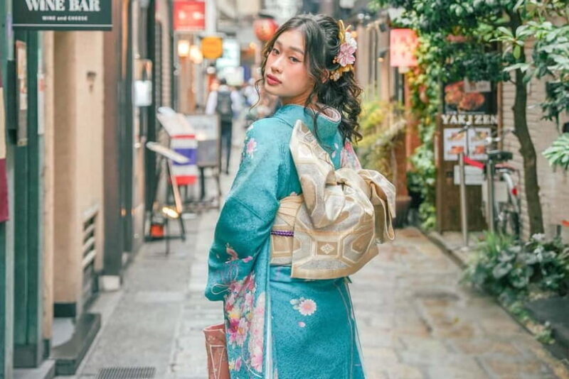 Osaka: Furisode Kimono 1-Day Rental - Key Points