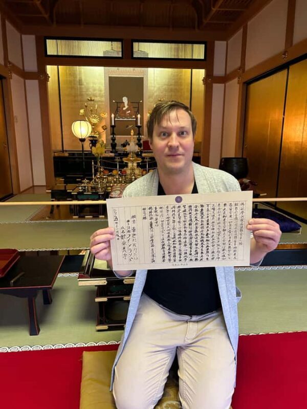 Osaka: Private Art and Meditate Class Activity Takarazuka - The Sutra Copying Experience