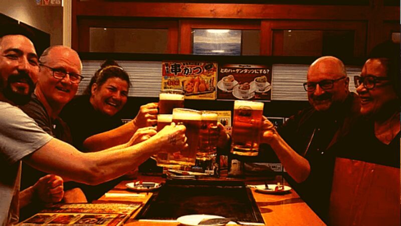 Osaka: Shinsekai Food Tour with 13 Dishes at 5 Eateries - Second Stop: Izakaya for Osakan Comfort Food