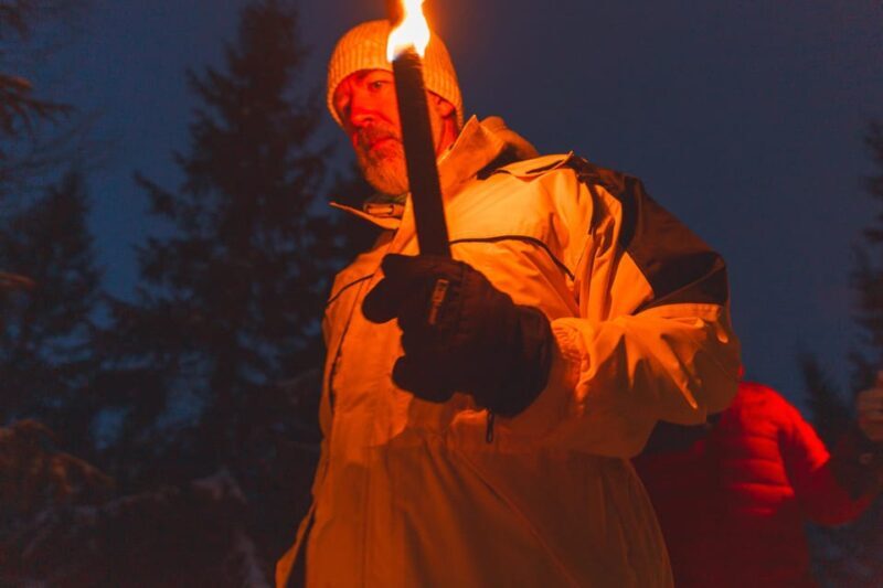 Oslo: Snowy Forest Torchlight Walk with Campfire - Key Points