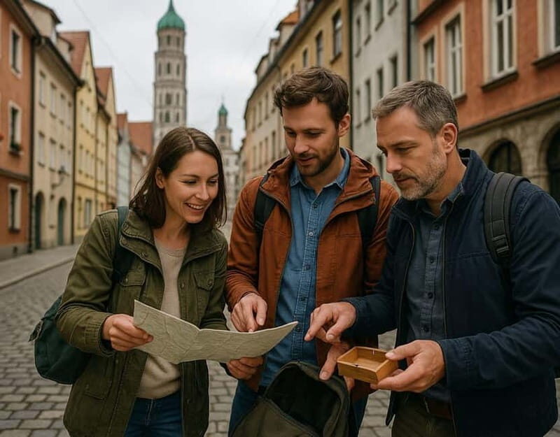 Outdoor Escape Game with puzzle backpack Augsburg: The Merchant's Seal - What to Expect from Your Augsburg Puzzle Adventure