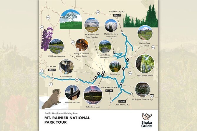 Pacific Northwest Bundle  4 Self-Guided National Park Tours - Key Points