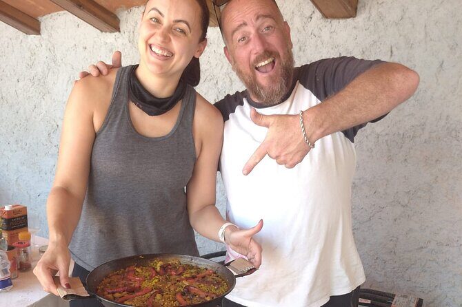 Paella Class, Winery and Bike Ride with Hotel Pickup from Sitges - Key Points