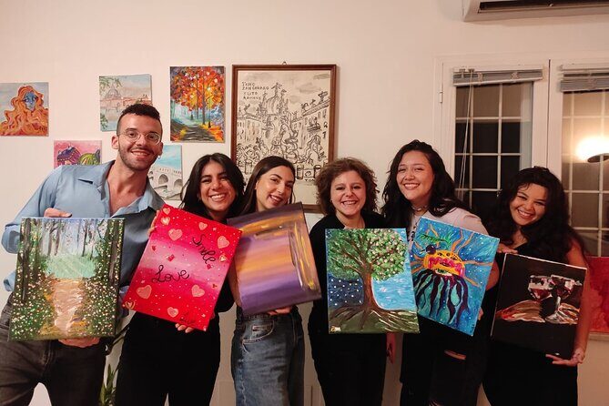 Paint and Free Flowing Wine Art Class in Rome - A Realistic Look at What to Expect
