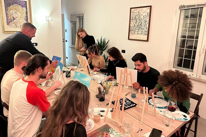 Paint and Free Flowing Wine Art Class in Rome - The Experience in Detail: Breaking Down the Itinerary