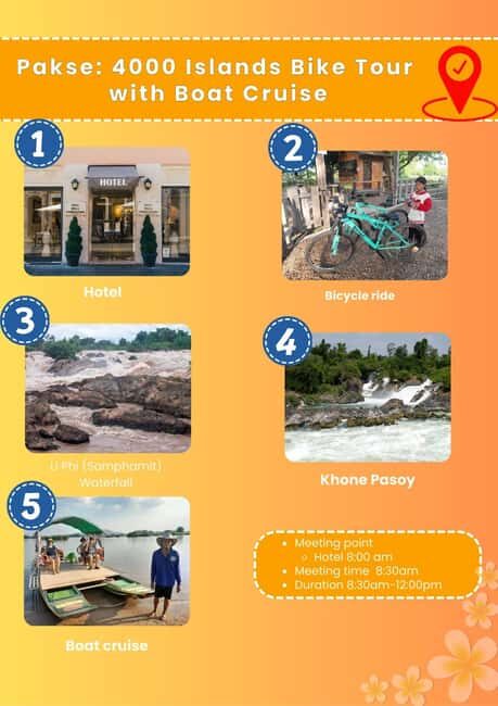 Pakse: 4000 Islands Bike Tour with Boat Cruise - FAQ