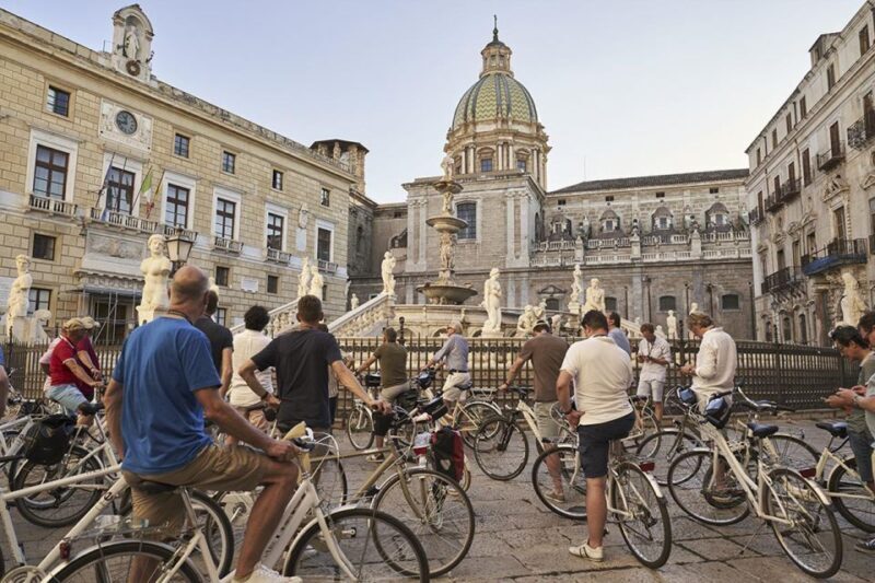 Palermo: Guided Bike Tour with Street Food Tasting - Architectural Highlights and Historic Sites