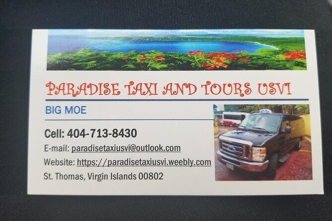 PARADISE TAXI & TOURS USVI-St.Thomas-Airport Transfer to Marriott Frenchman Cove - Final Thoughts