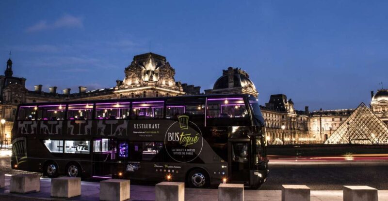 Paris: Bus Toqué Tour with 5-Course Dinner and Champagne - Key Points