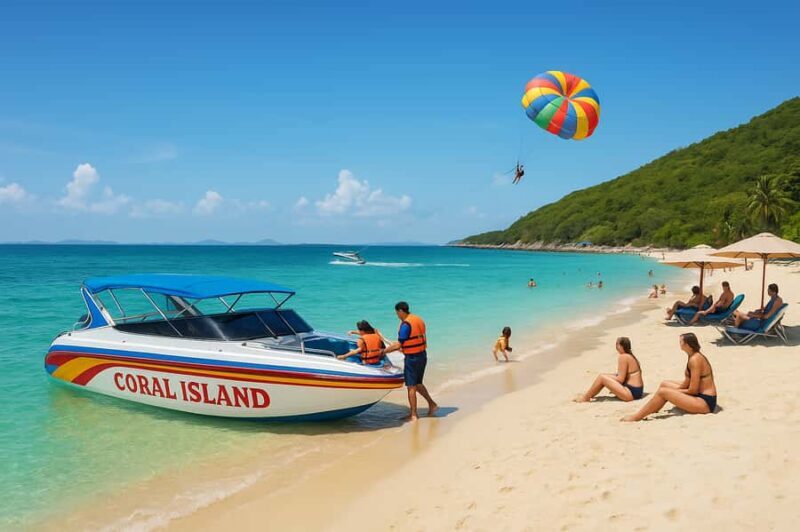 Pattaya: Coral Island Speedboat Tour with Indian Buffet - Key Points