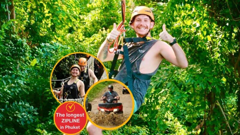 Phuket :ATV Quad Bike & Zipline Adventure Combo in Patong - Key Points