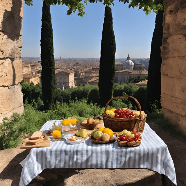 Pic-Nic in Rome with a view of the city based on typical products - Key Points